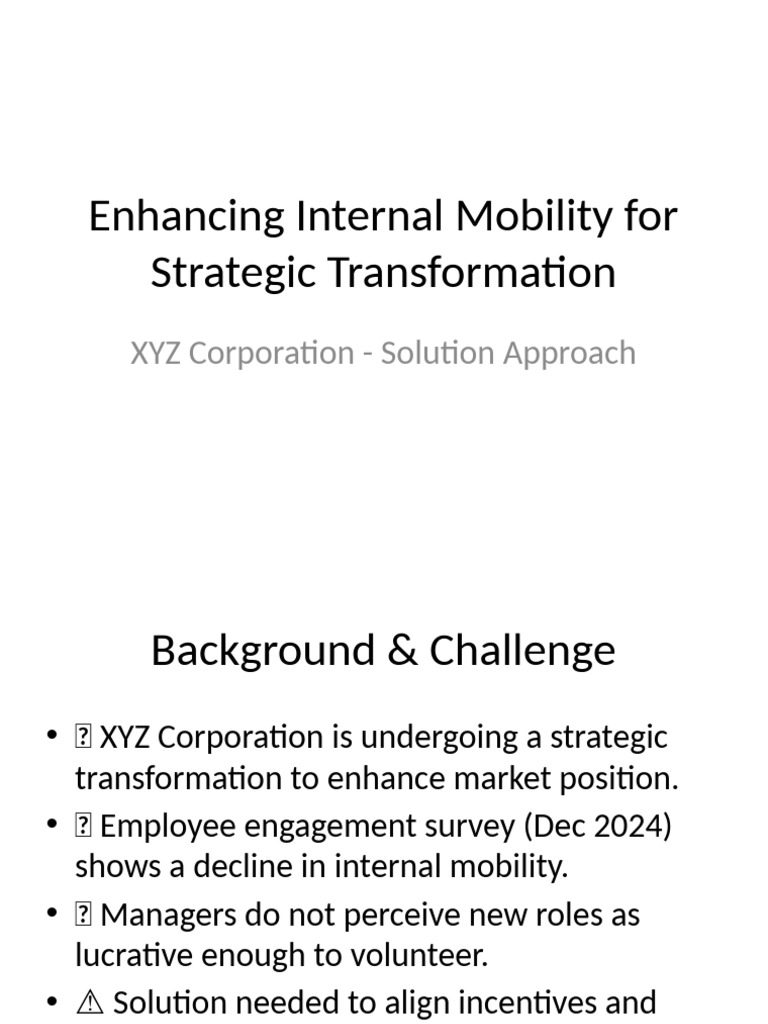 Internal Mobility Strategy | PDF