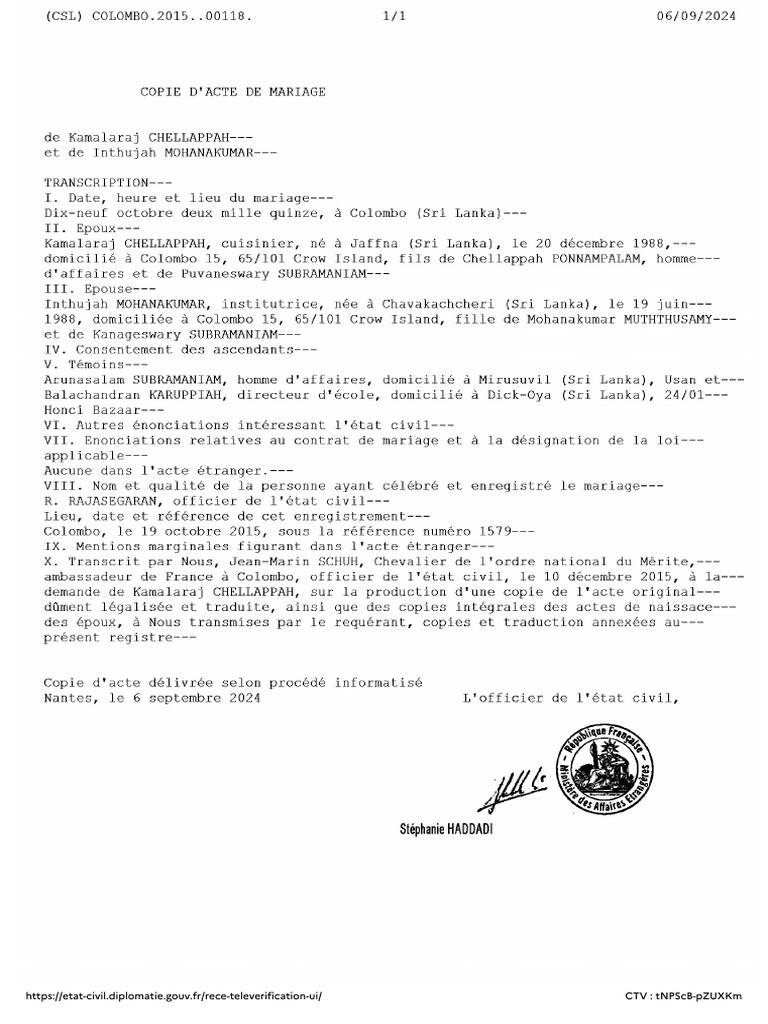 Copie Integrale Mariage 4599976-1 | PDF