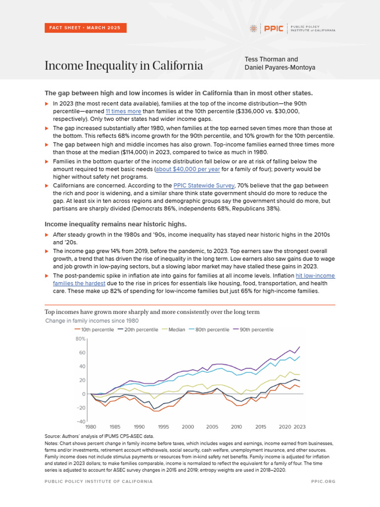 Income Inequality in California | PDF | Income Distribution | Economic ...