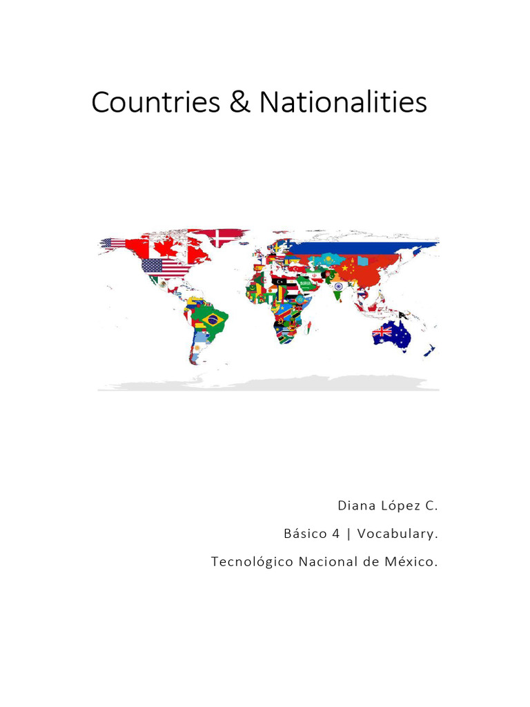 Countries, Nationalities & Languages Guide | PDF | Spanish Language ...