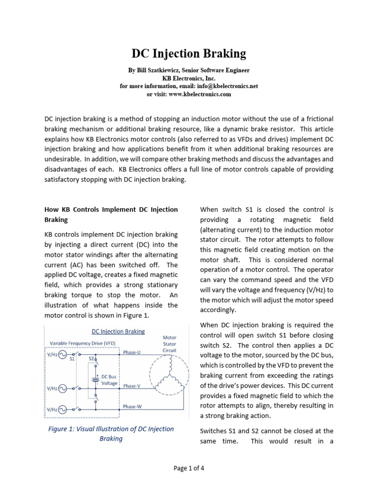 KB Electronics DC Injection Braking May 2018 | PDF | Electric Motor | Brake