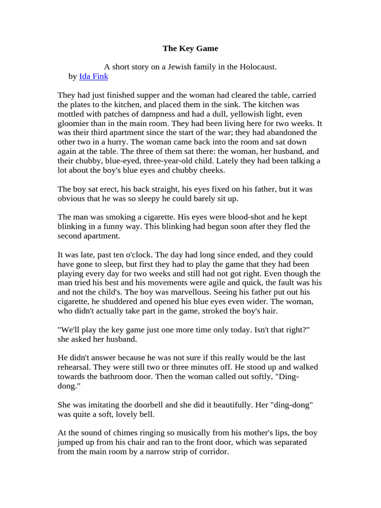 3 The Key Game (EXAMPLE SHORT STORY 1) | PDF