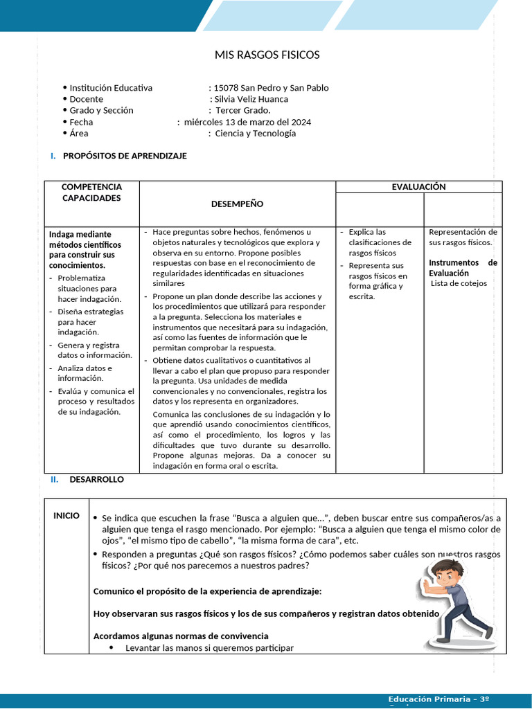 Identificación de Rasgos Físicos | PDF | Evaluación | Datos