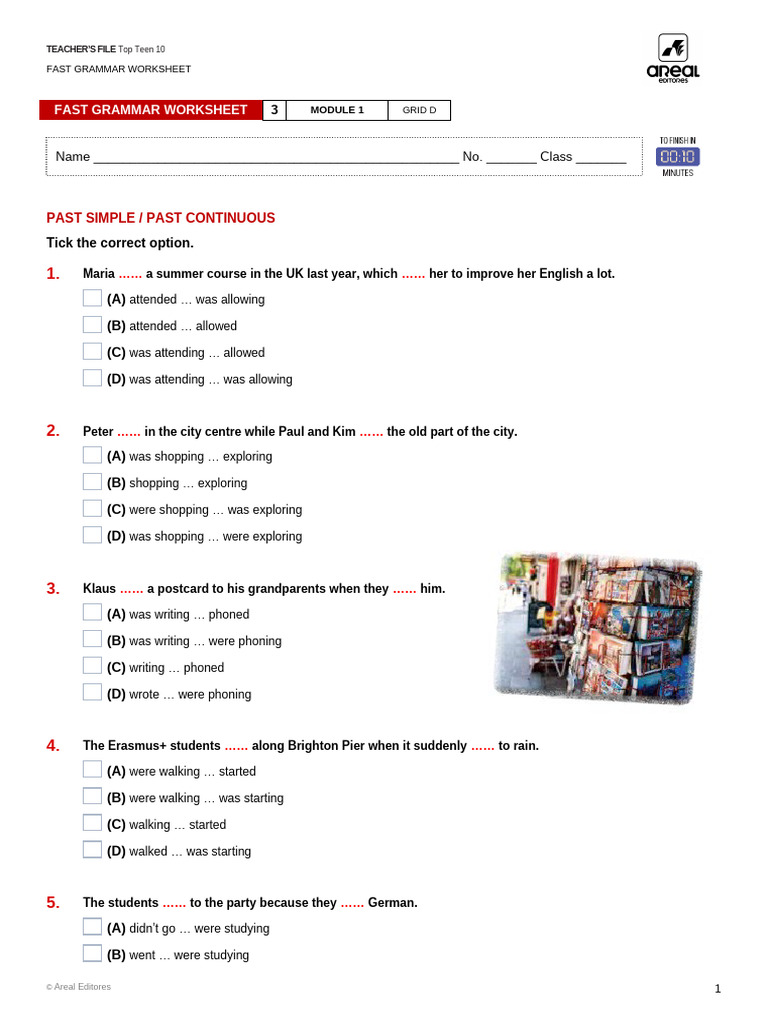 Ae tt1021 Fast Grammar Worksheet 3 | PDF