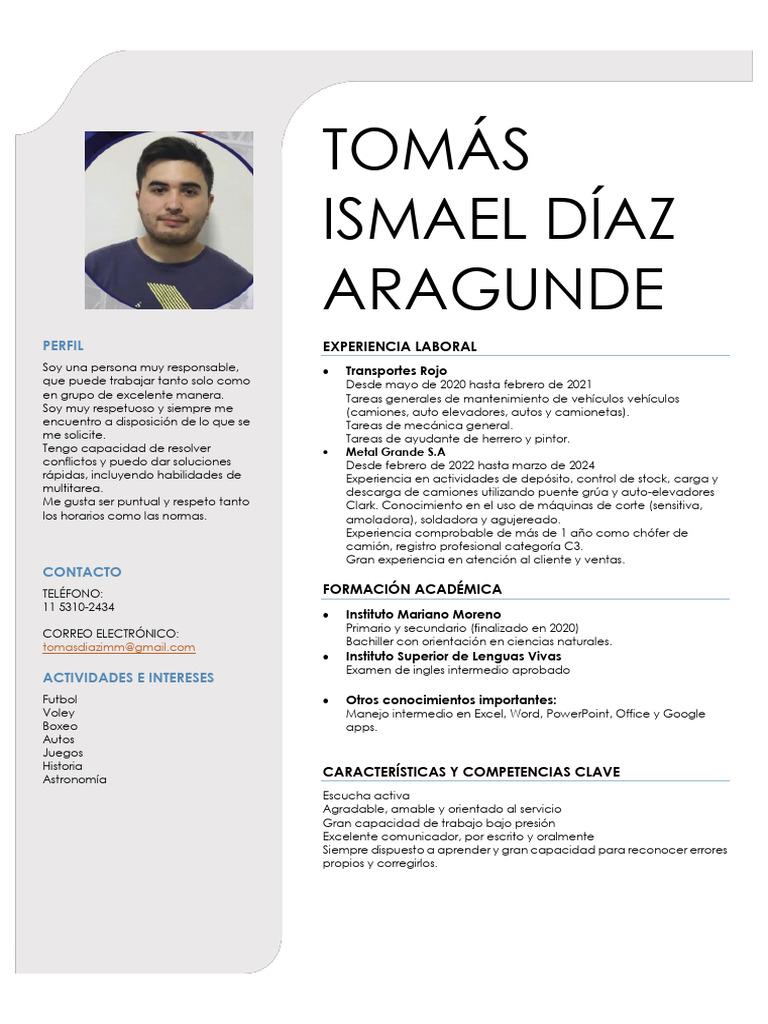 CV TOMAS DIAZ | PDF