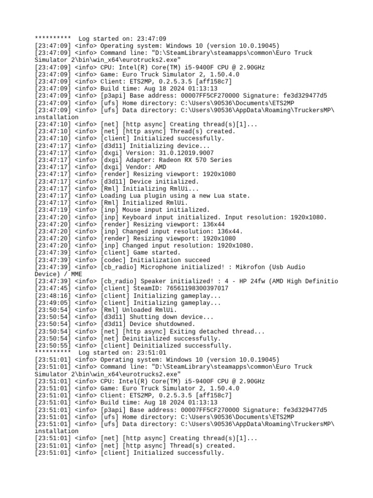 client_2024_08_19_log | PDF | Input/Output | Operating System