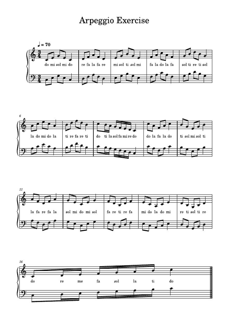 Arpeggio Exercise | PDF