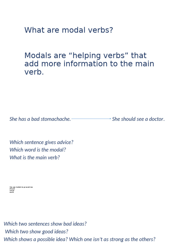 Modals To Give Advice | PDF