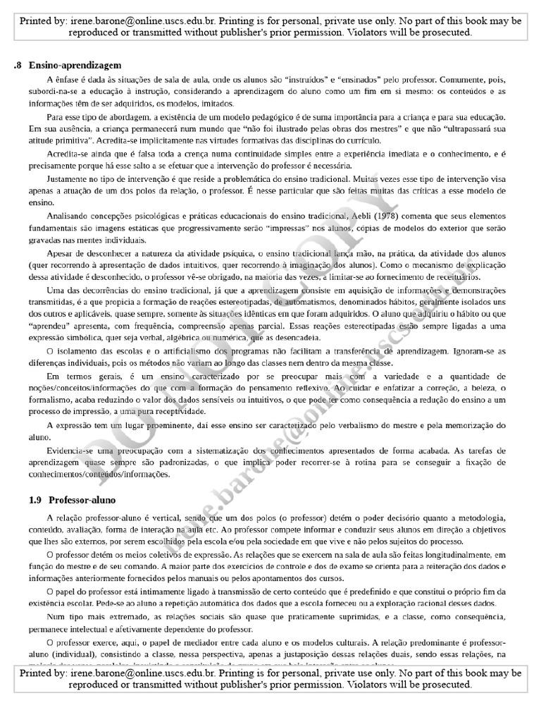 Ensino Tradicional Parte 2 | PDF