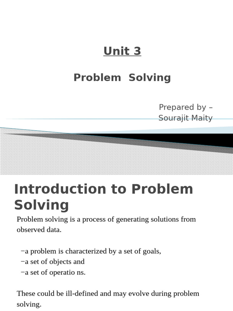 Unit 3. Problem Solving | PDF