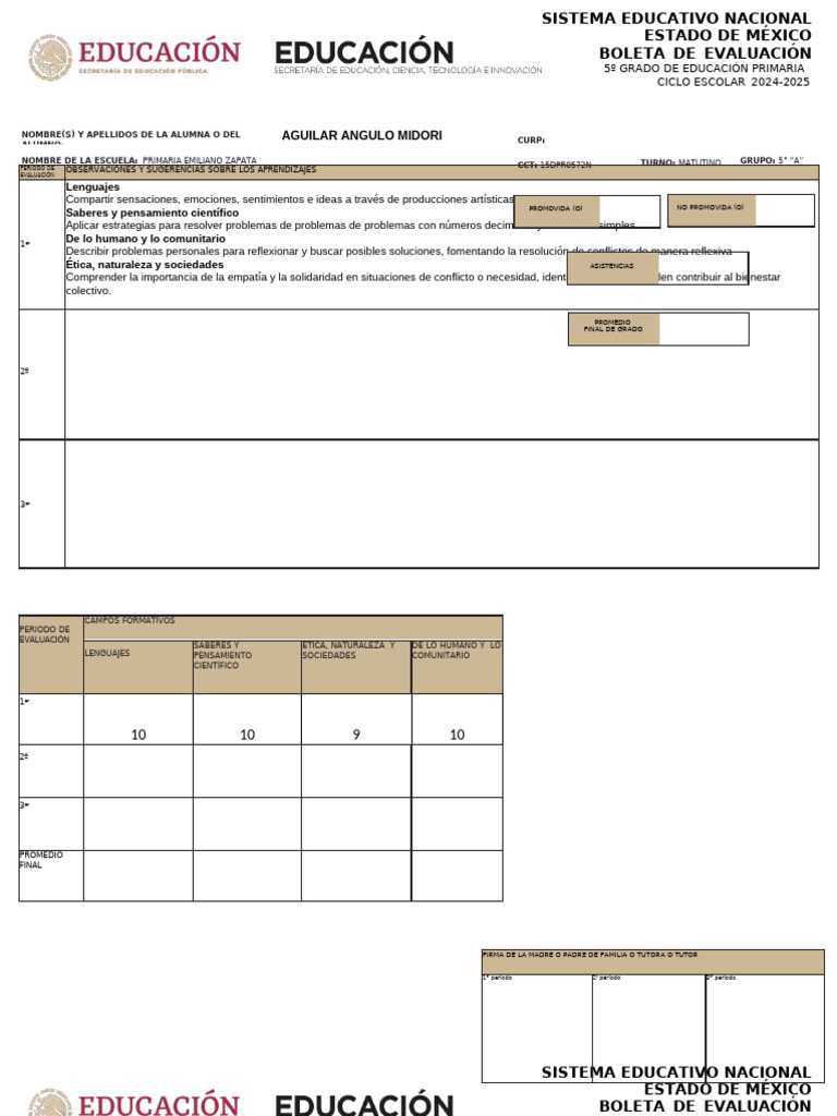Boleta Editable | PDF | Escuelas | Educación primaria