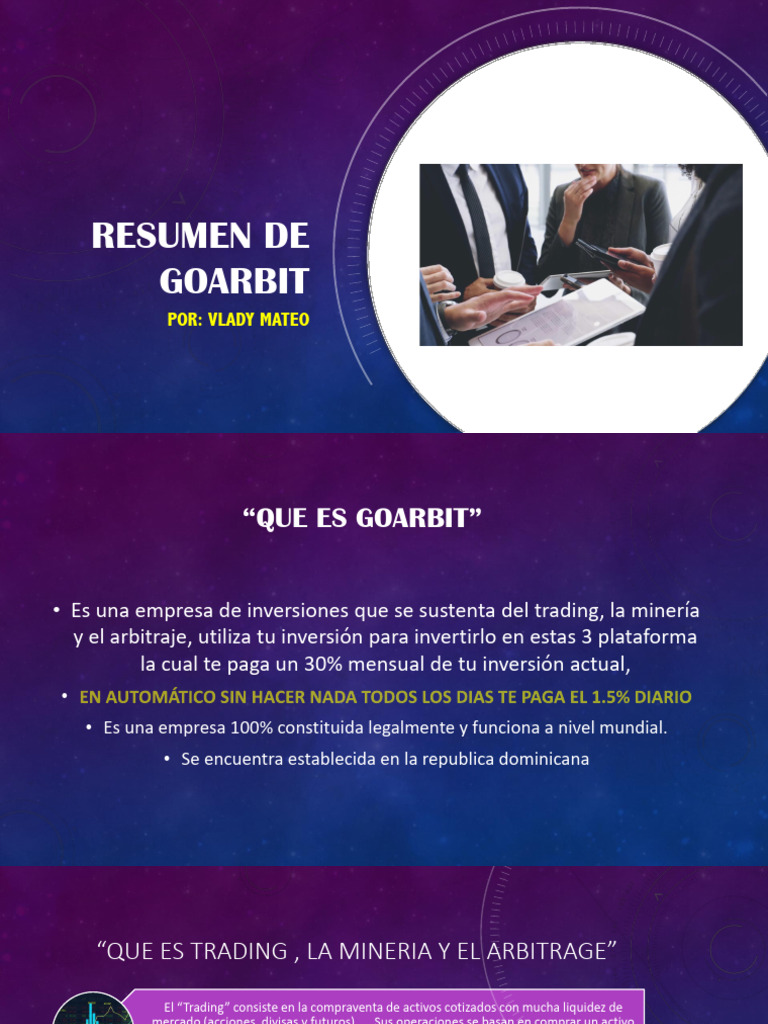 Resumen de Goarbit PDF | PDF | Inversiones | Mercados financieros