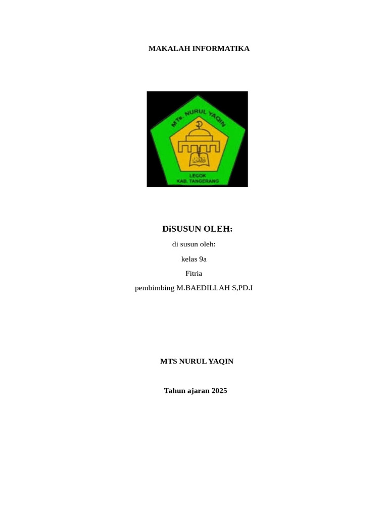 Makalah Informatika: Disusun Oleh | PDF