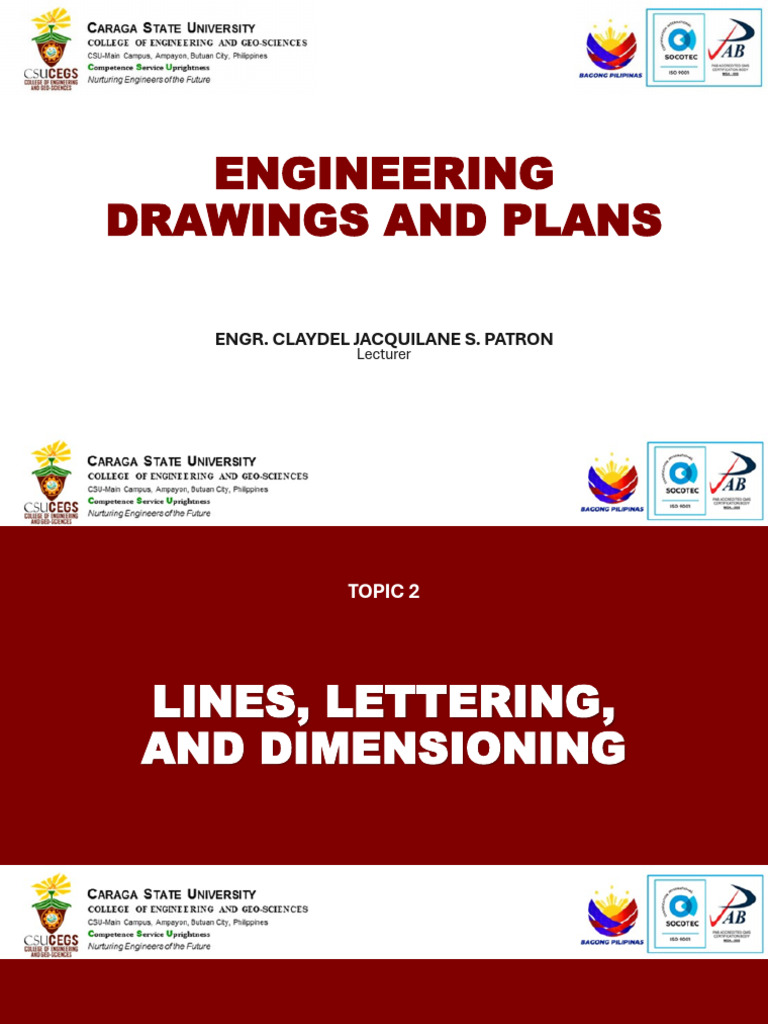 ES 11 - Topic 2.2 Lines, Lettering, and Dimensioning (Contd.) | PDF ...