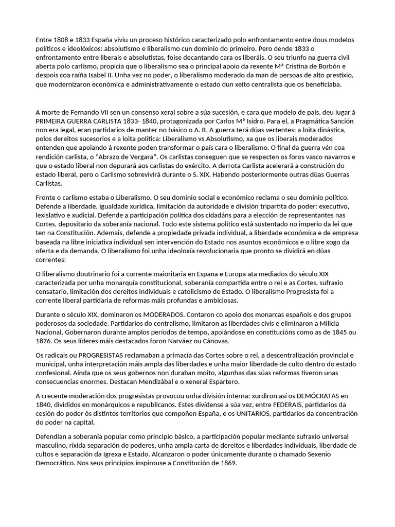 comentario historia isabel ii | PDF