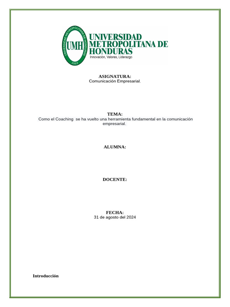 Invstigacion de Comunicacion Empresarial | PDF | Liderazgo | Comunicación