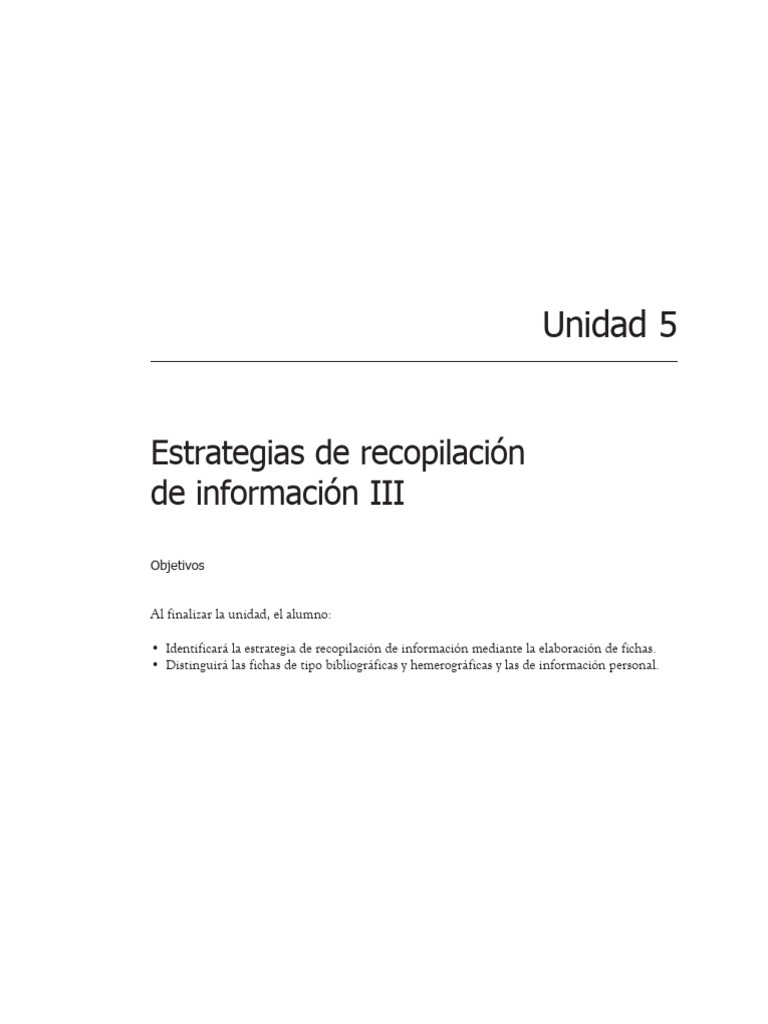 Unidad - 05 - Estrategias de Recopilación de Información III | PDF ...
