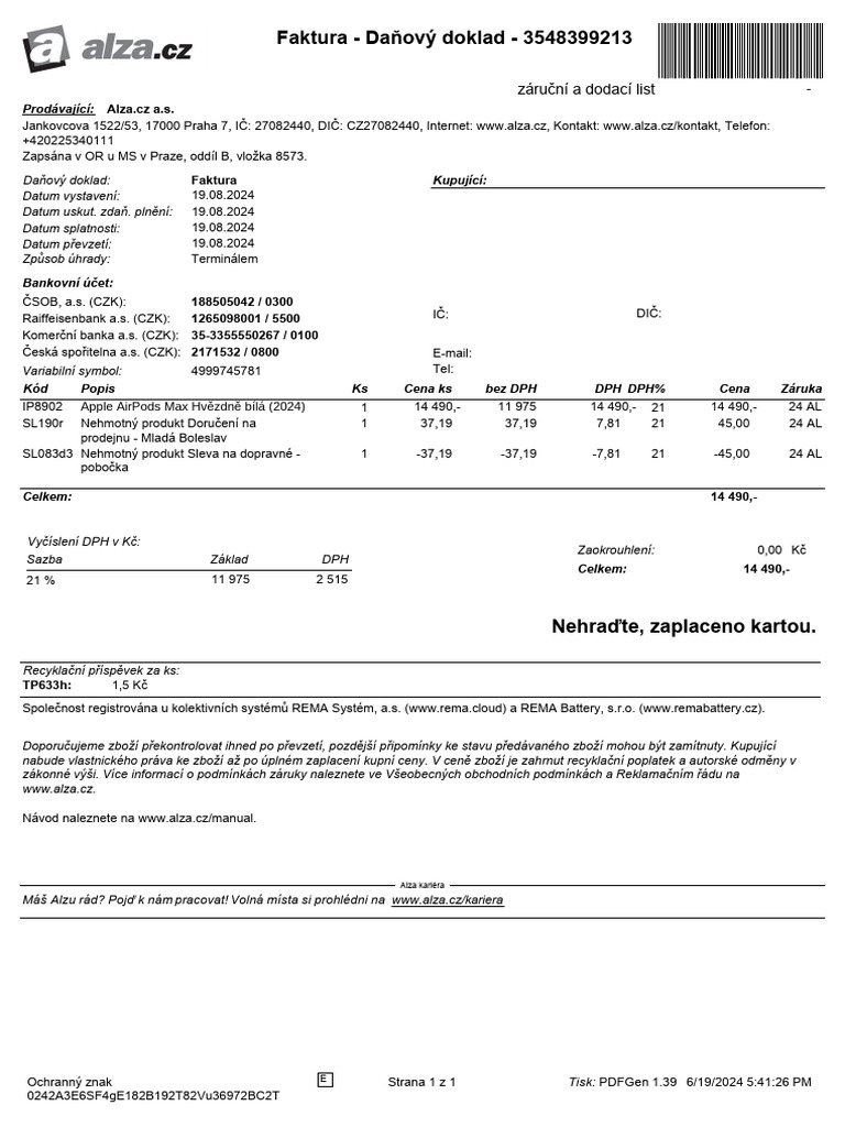 iPhone 15 Pro Max Faktura (1) | PDF