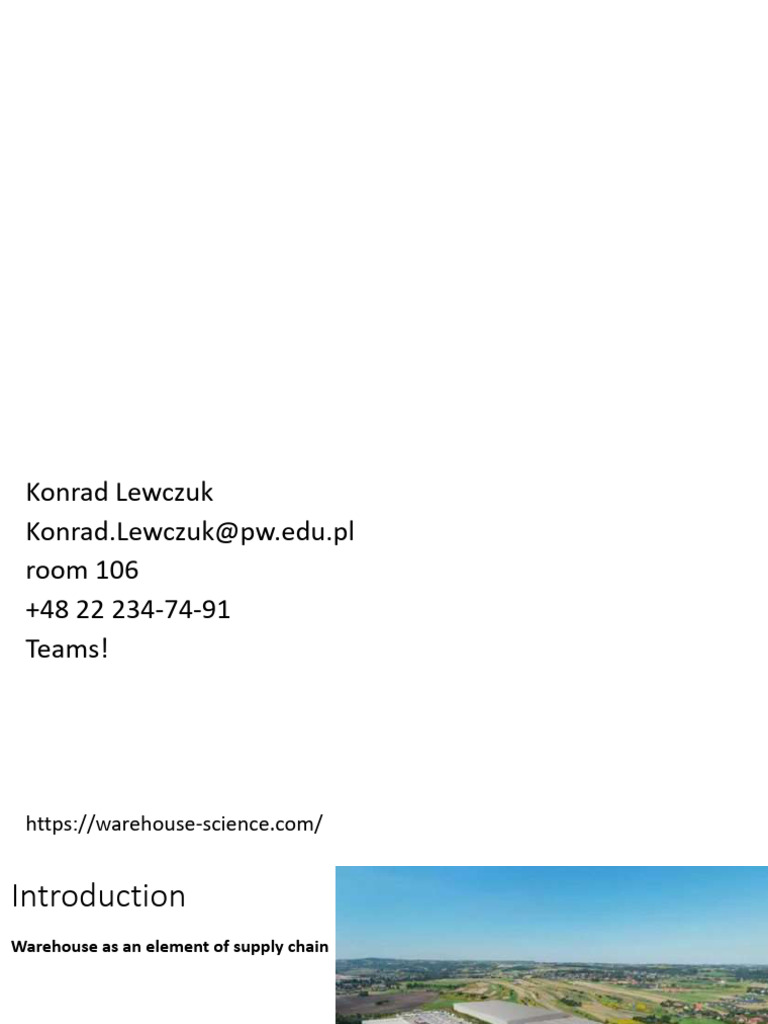 CIiTaO Intralogistics Part 1 | PDF | Warehouse | Forklift