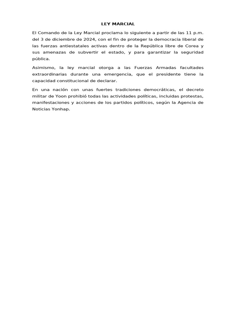 Ley Marcial | PDF