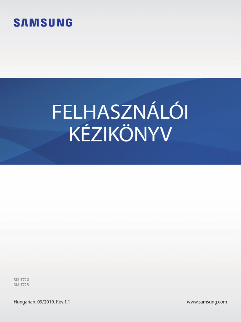 Samsung Galaxy Tab S5e Lte Sm-t725 Hasznalati Utmutato | PDF
