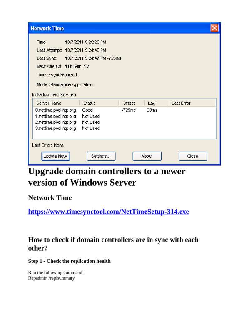 Upgrade Domain Controllers To A Newer Version of Windows Server1 | PDF | Windows Registry ...