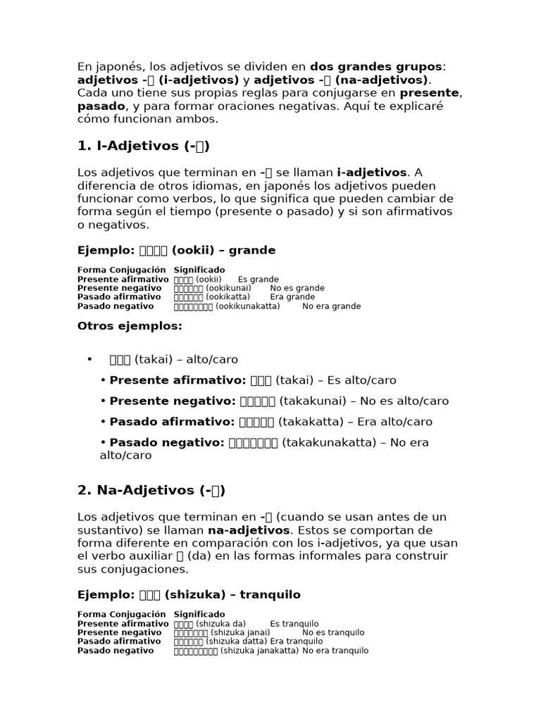 Adjetivos | PDF | Verbo | Adjetivo