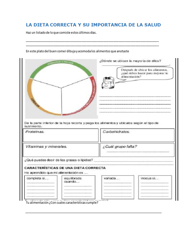 Importancia de la Dieta y Salud | PDF