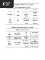 Reglas Presente Simple He She It | PDF