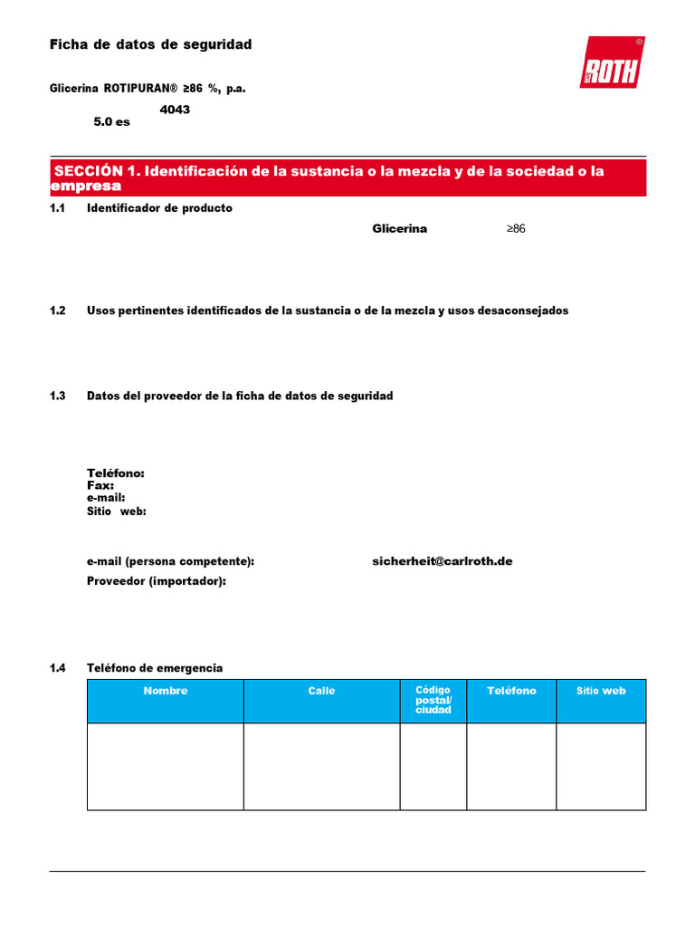 5. Glicerina (2024) | PDF | Residuos | Toxicidad