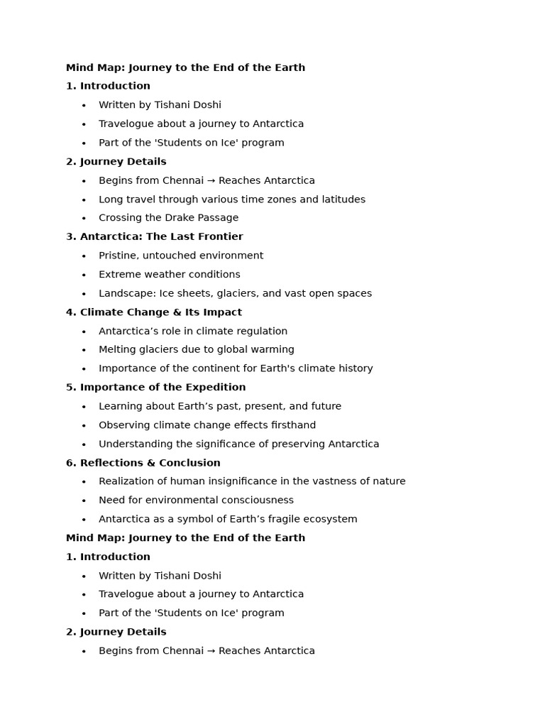 Mind Map: Antarctica Expedition Insights | PDF