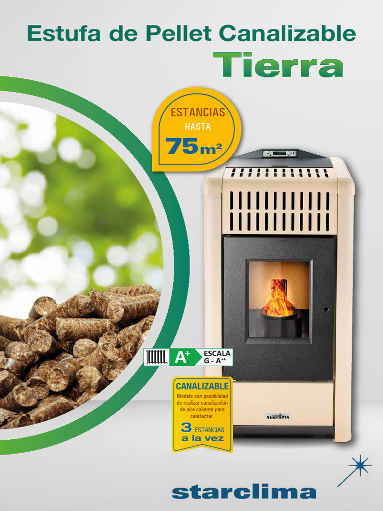 Ficha Tecnica Estufa Pellet Tierra Ferroli | PDF | Poder (Física)