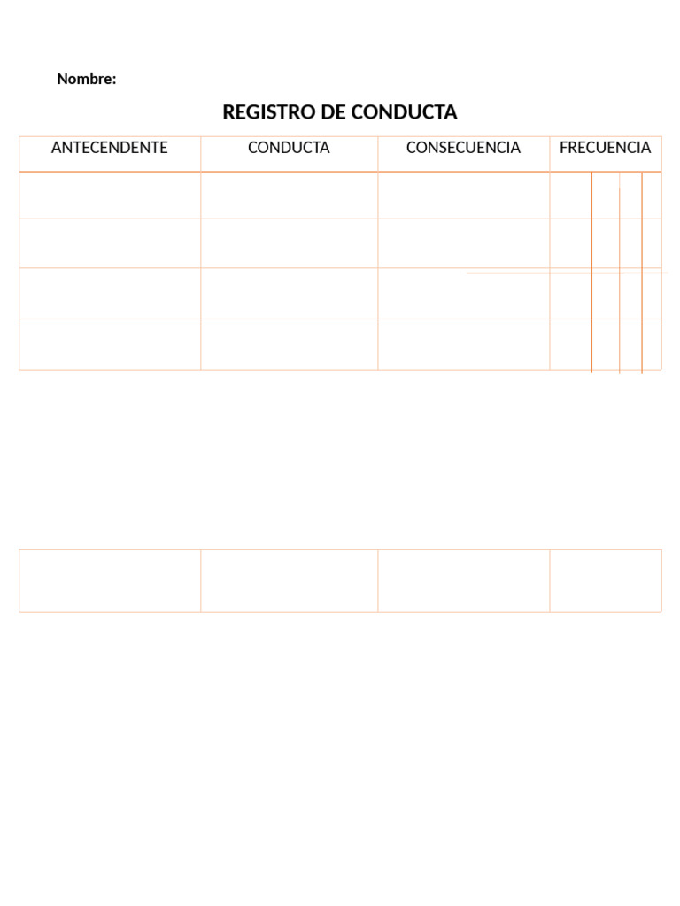 Registro de Conducta | PDF