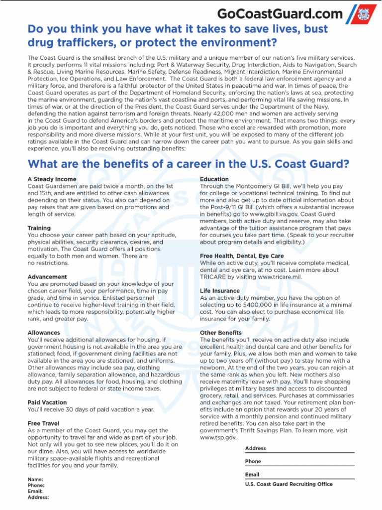 Coast Guard Benefits and Information836he9beor | PDF | United States ...