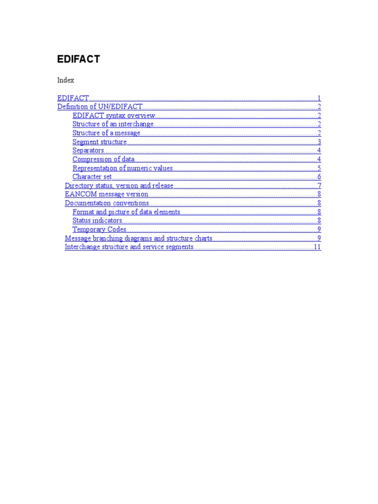 Edifact Syntax Eancom | PDF | Bracket | Notation