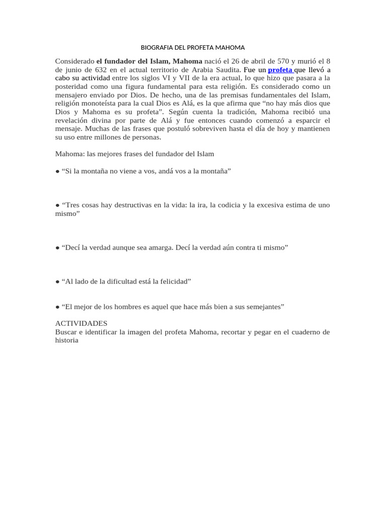 Biografia Del Profeta Mahoma - 12 | PDF