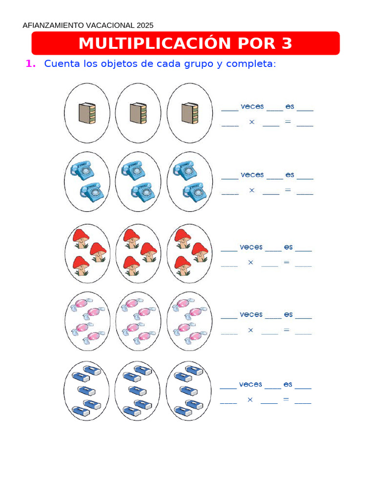Multiplicación Por 3 | PDF