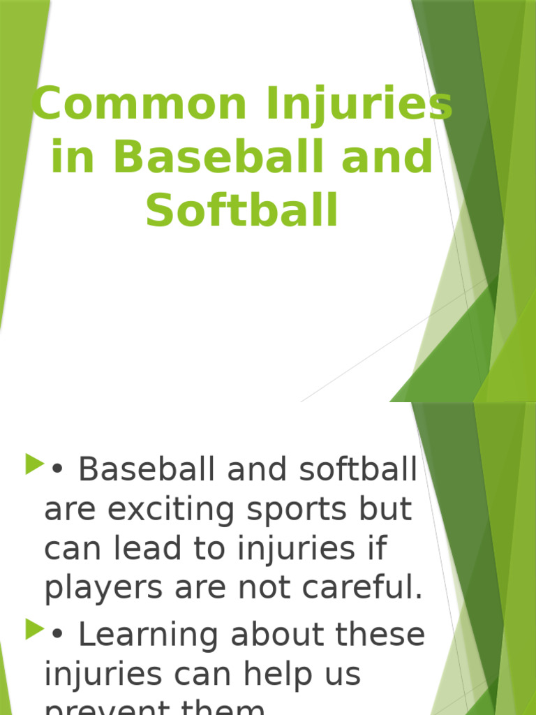 Common Injuries Baseball Softball | PDF