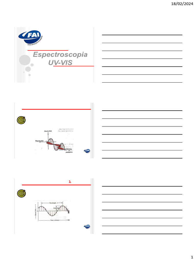 Aula 1 AI Espectroscopia UV-VIS | PDF | Radiação eletromagnética ...