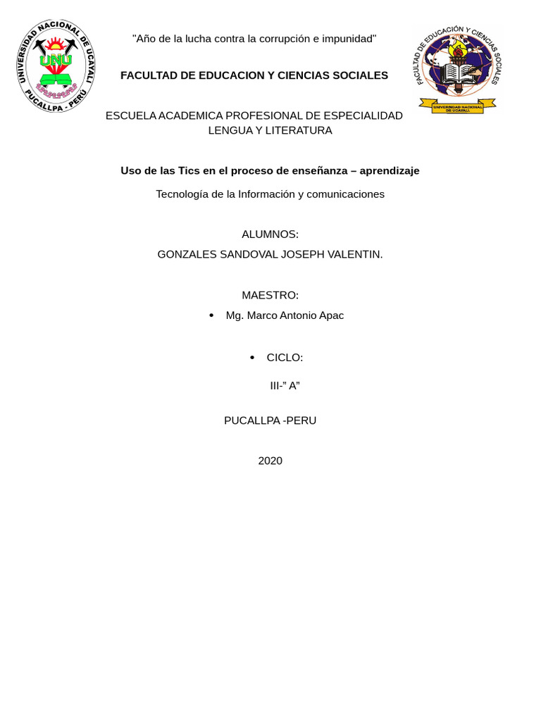 Producto Final de TICs Tarea 1 | PDF | Tecnología de información y comunicaciones | Videotelefonía