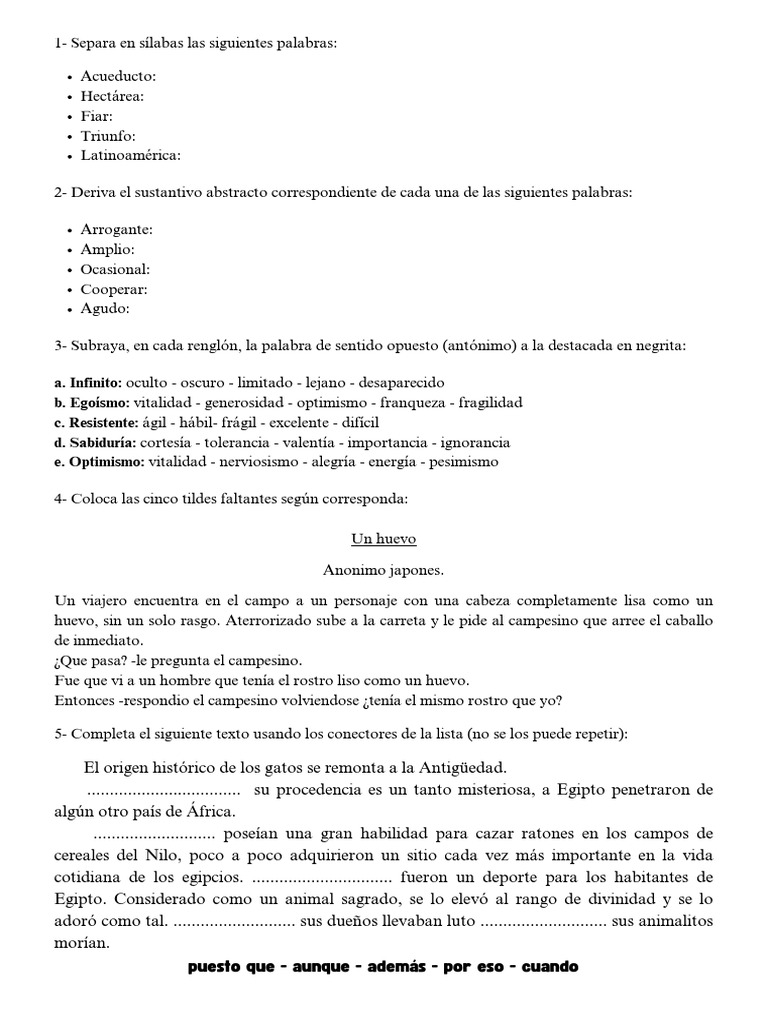 Examen de Lengua 2022 | PDF | La risa