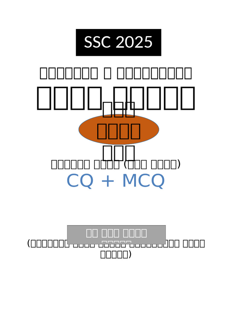 SSC 2025 Model Test for Humanities | PDF