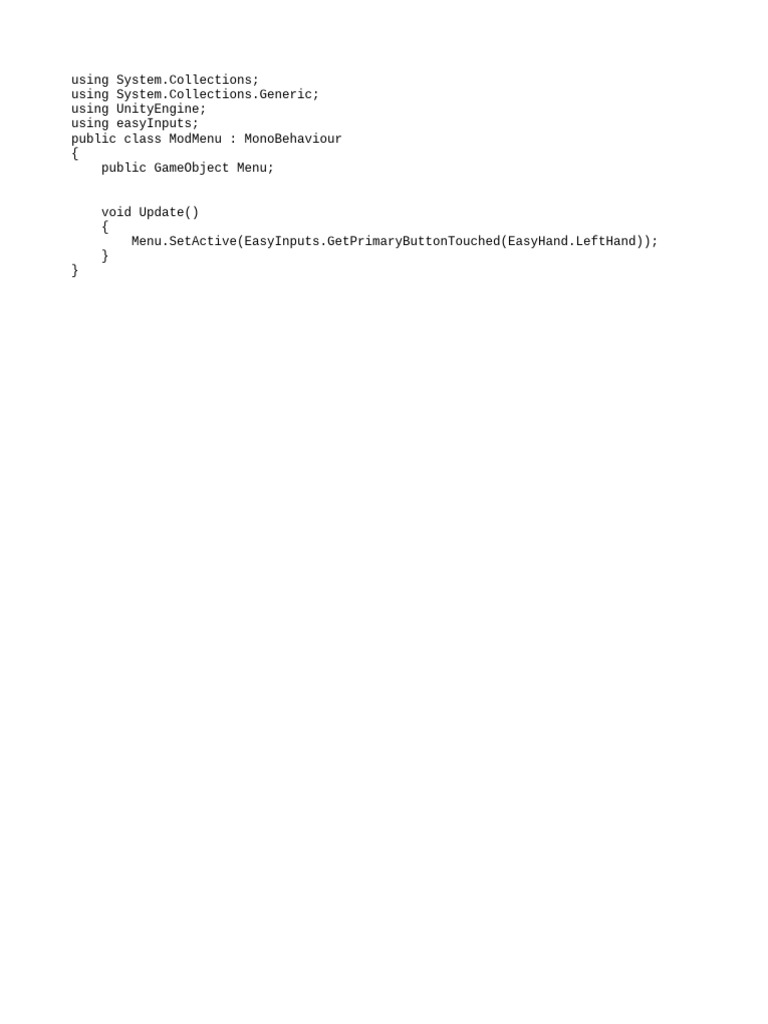 ModMenu Cs | PDF