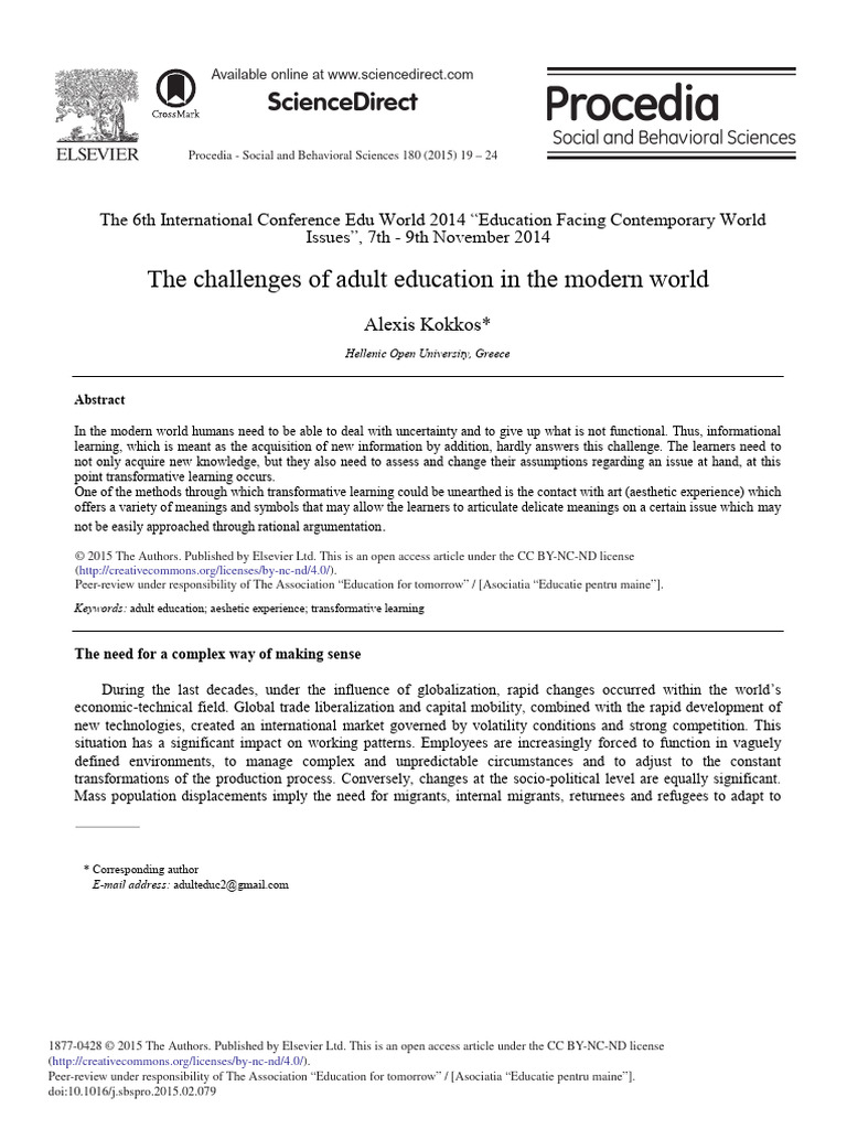 Transformative Learning in Adult Education | PDF | Learning | Experience