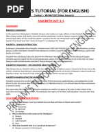 Macbeth Act 3, Scene 3 Analysis | PDF | Macbeth