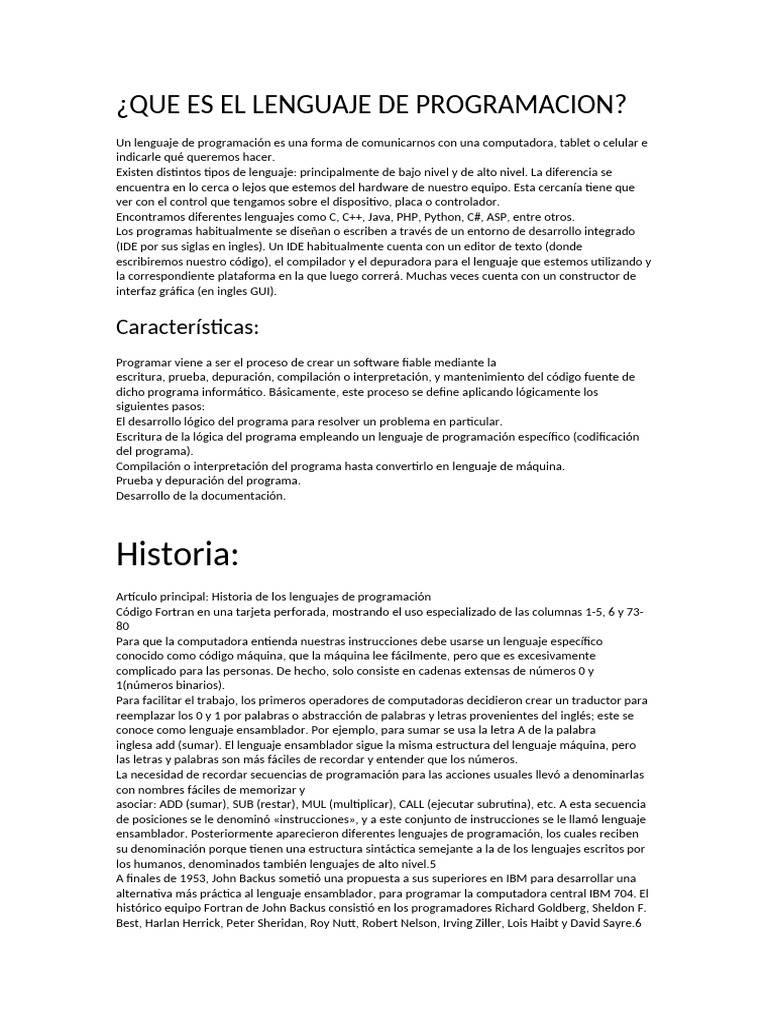 ¿que Es El Lenguaje De Programacion Pdf Lenguaje De Programaciónemk 7200