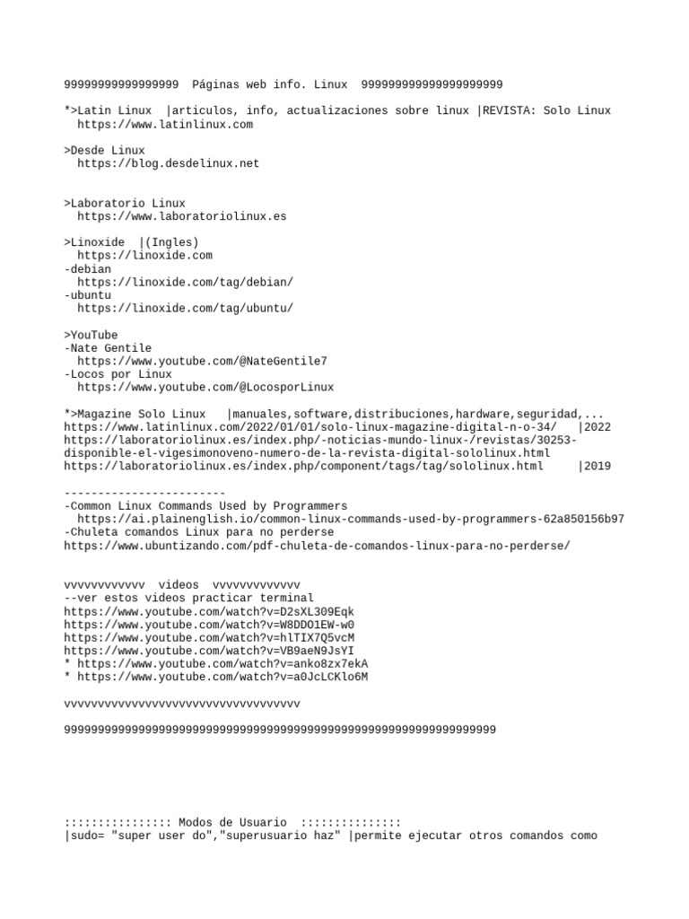 SerComan SO Linux | PDF | Sudo | Software