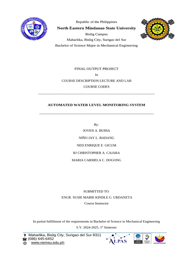 Final Output Project Document | PDF | Arduino | Automation