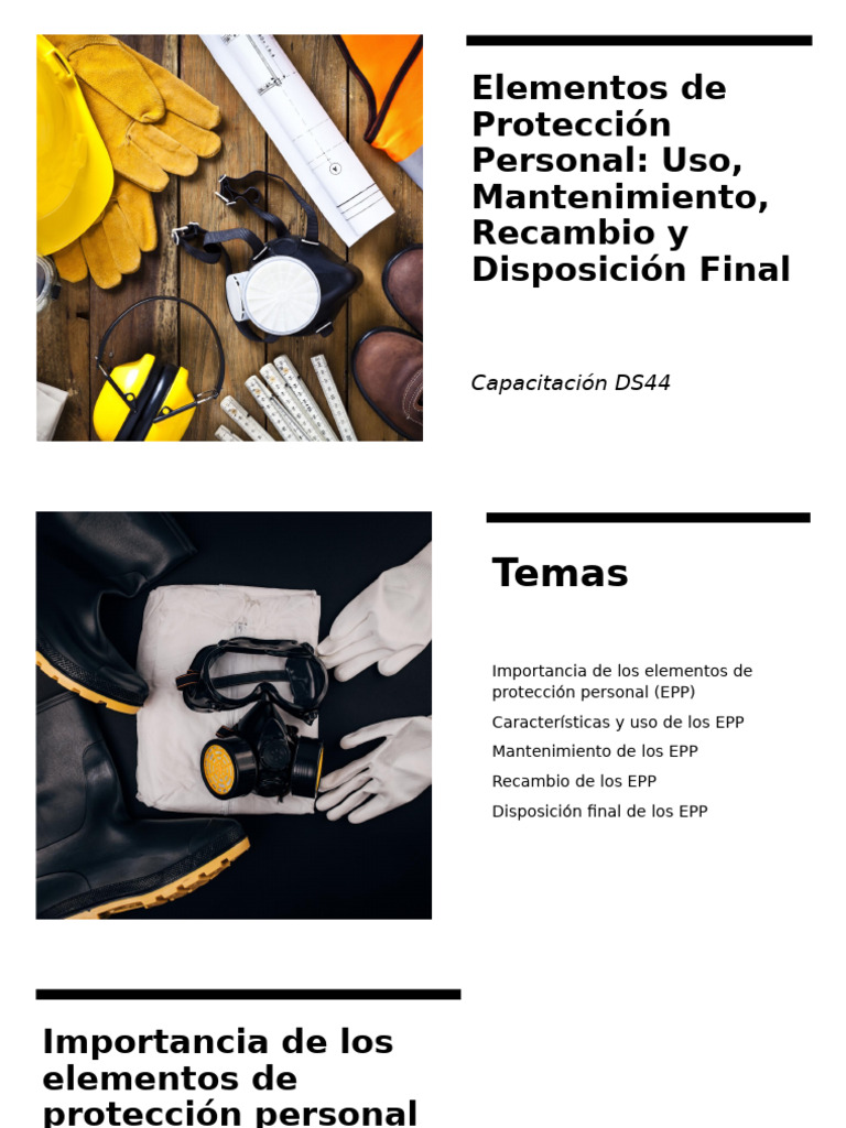 Capacitacion Epp Editable | PDF | Guante | Derecho laboral