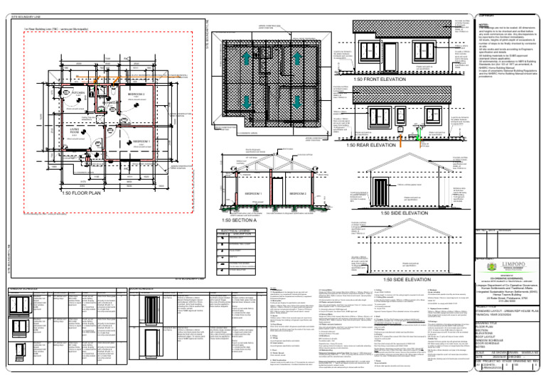 Urban RDP House Plan Layout1 2023 2024 | PDF | Building Materials | Building Technology